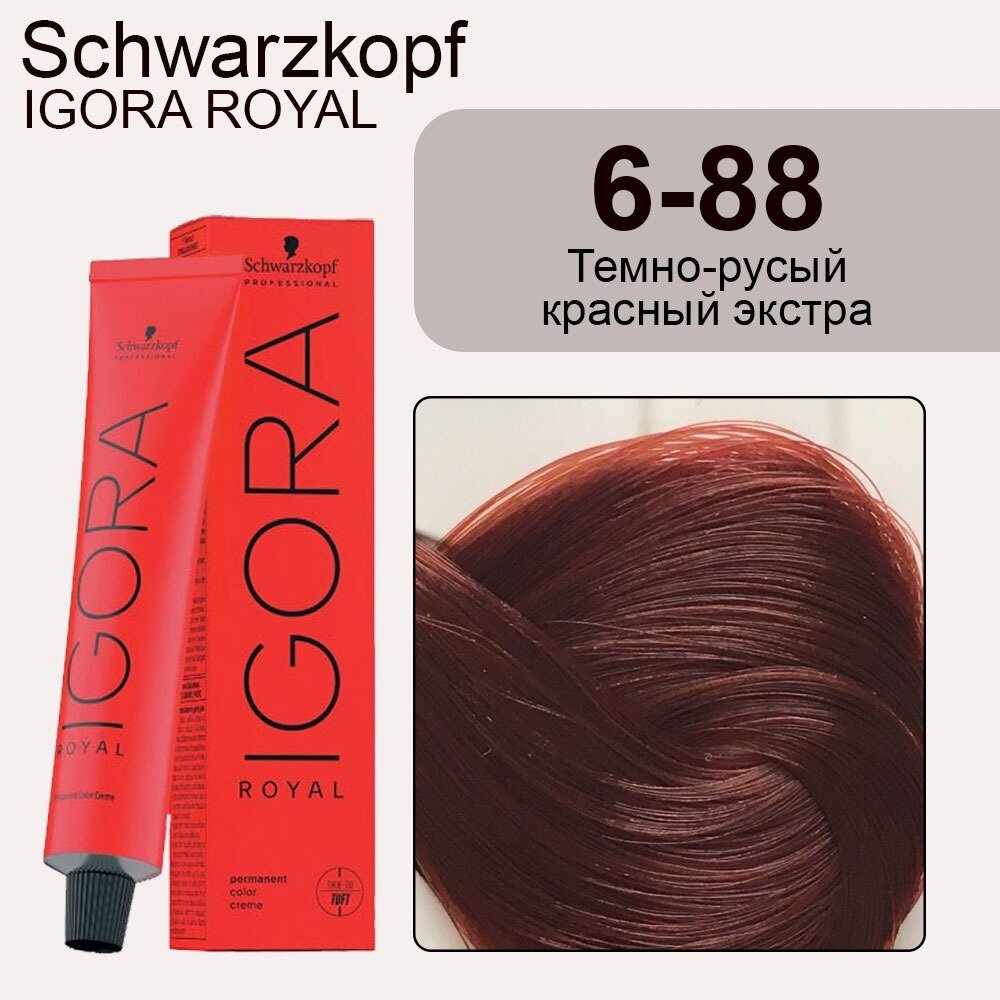 Schwarzkopf Igora Royal 6-88 Стойкий краситель Темно-русый красный экстра, 60мл