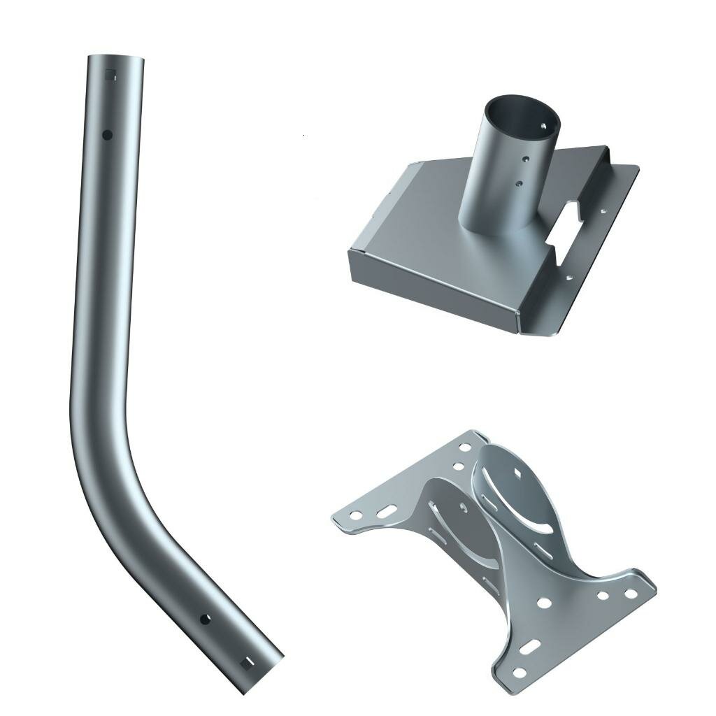 Адаптер-кронштейн для спутниковой антенны V4, Согните трубу