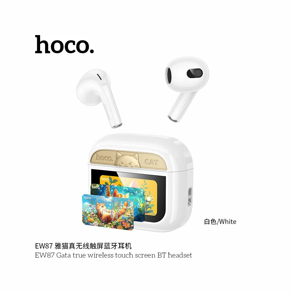 Наушники Hoco Rampino EW87, беспроводные, ANC, сенсорное управление, белый