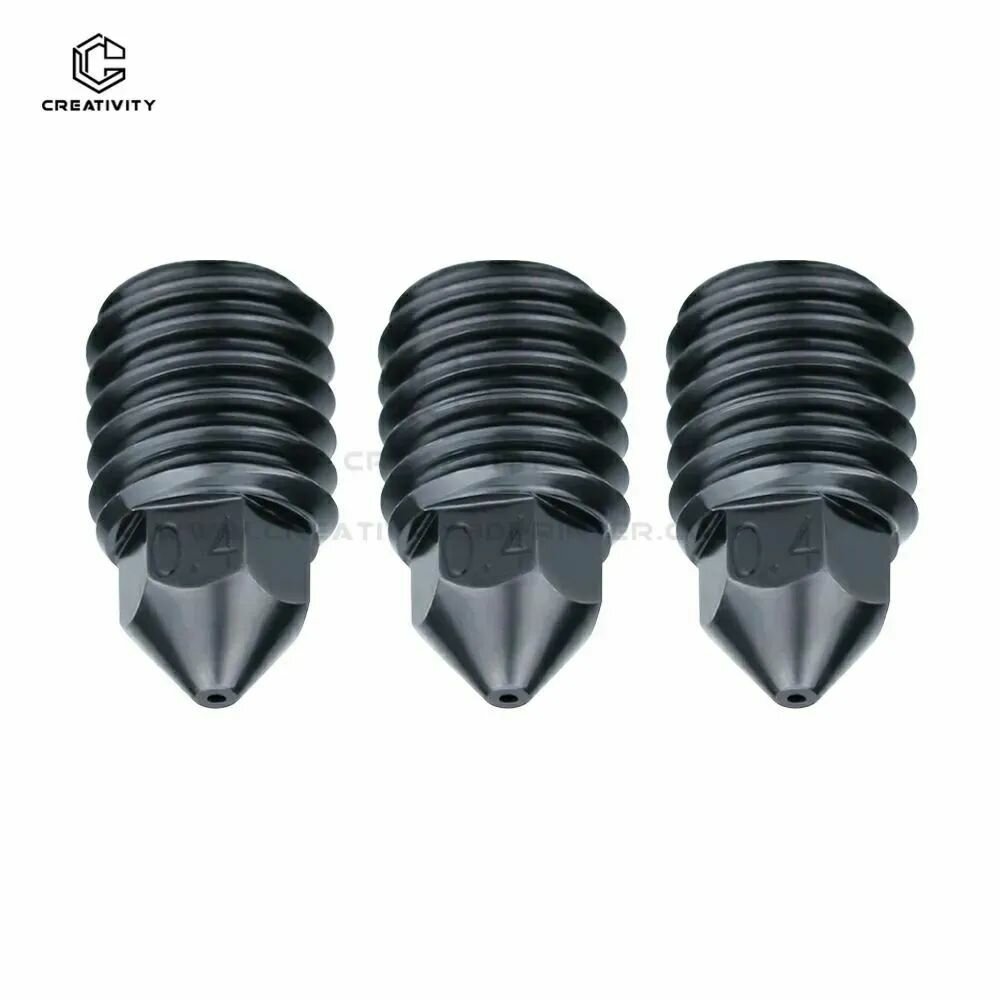 Сопло Bambu Lab X1 Закаленная сталь Carbon P1P nozzle для printer 3d Hotend--3ШТ 0,4 мм