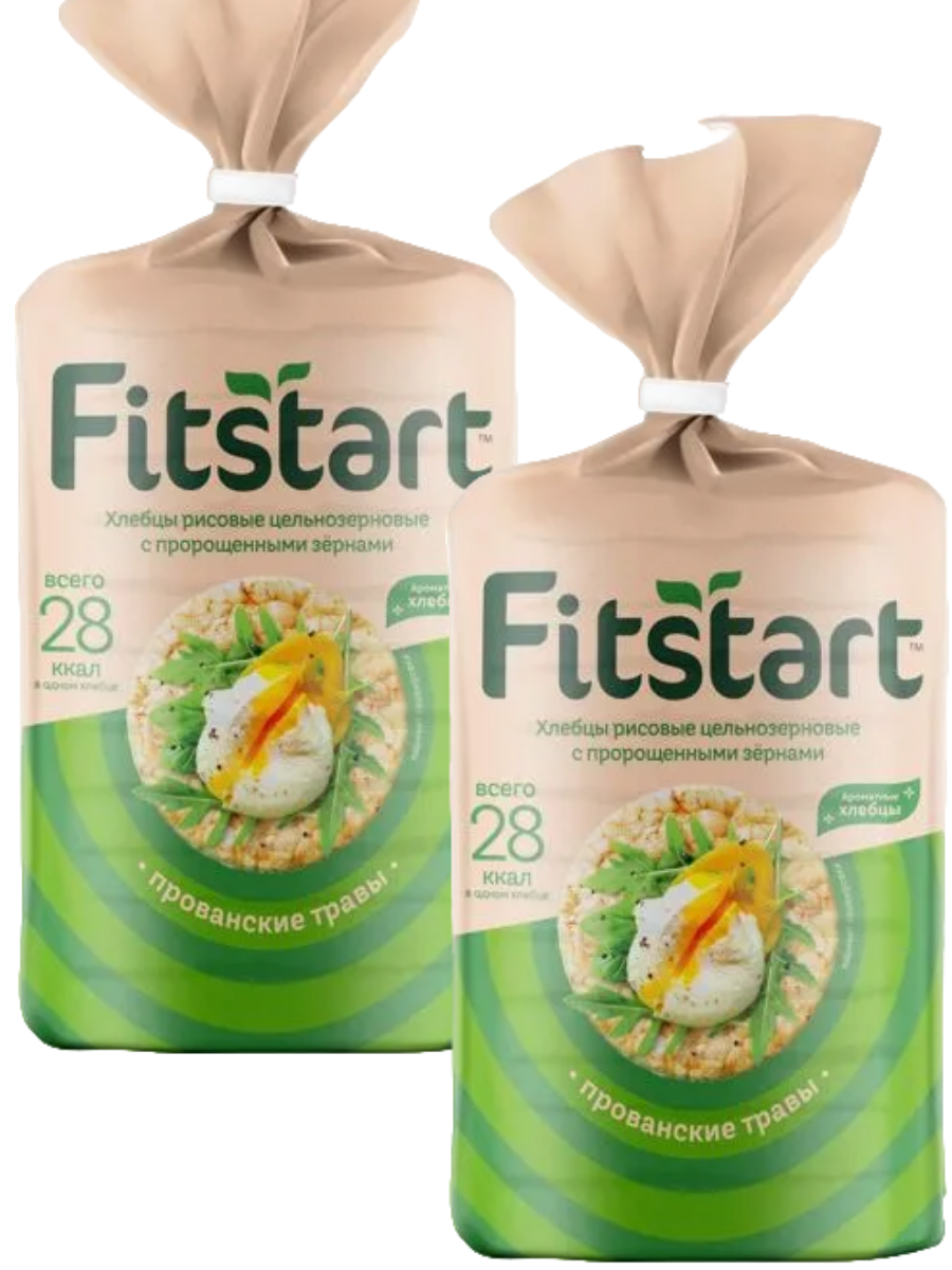 Хлебцы Fitstart Прованские травы рисовые, 2шт по 90 г