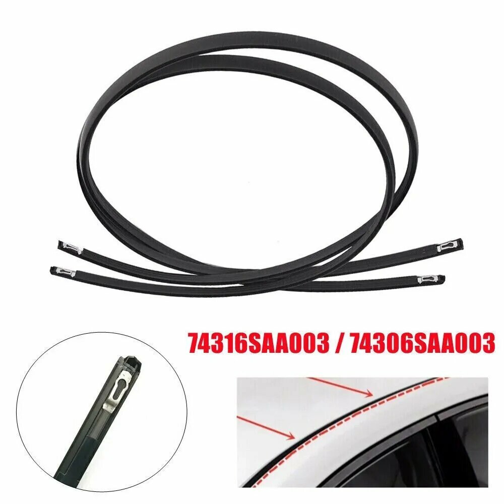 Обшивка автомобильная арт. 2шт Черная Накладка на Крышу для Honda Fit 2005-2008 74306-SAA-003 74316-SAA-003