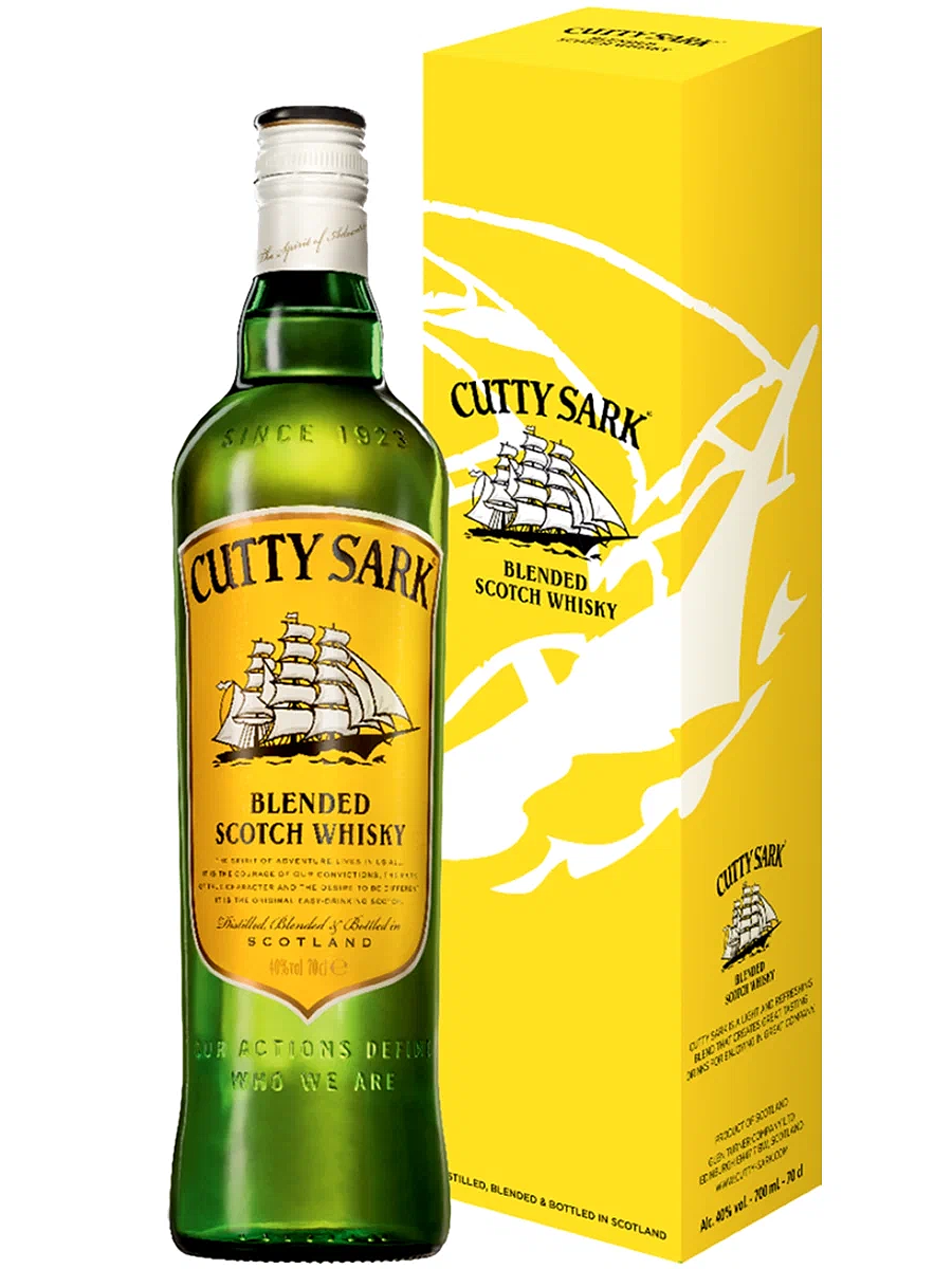 Виски "Cutty Sark", купажированный, 0,7 л в подарочной упаковке