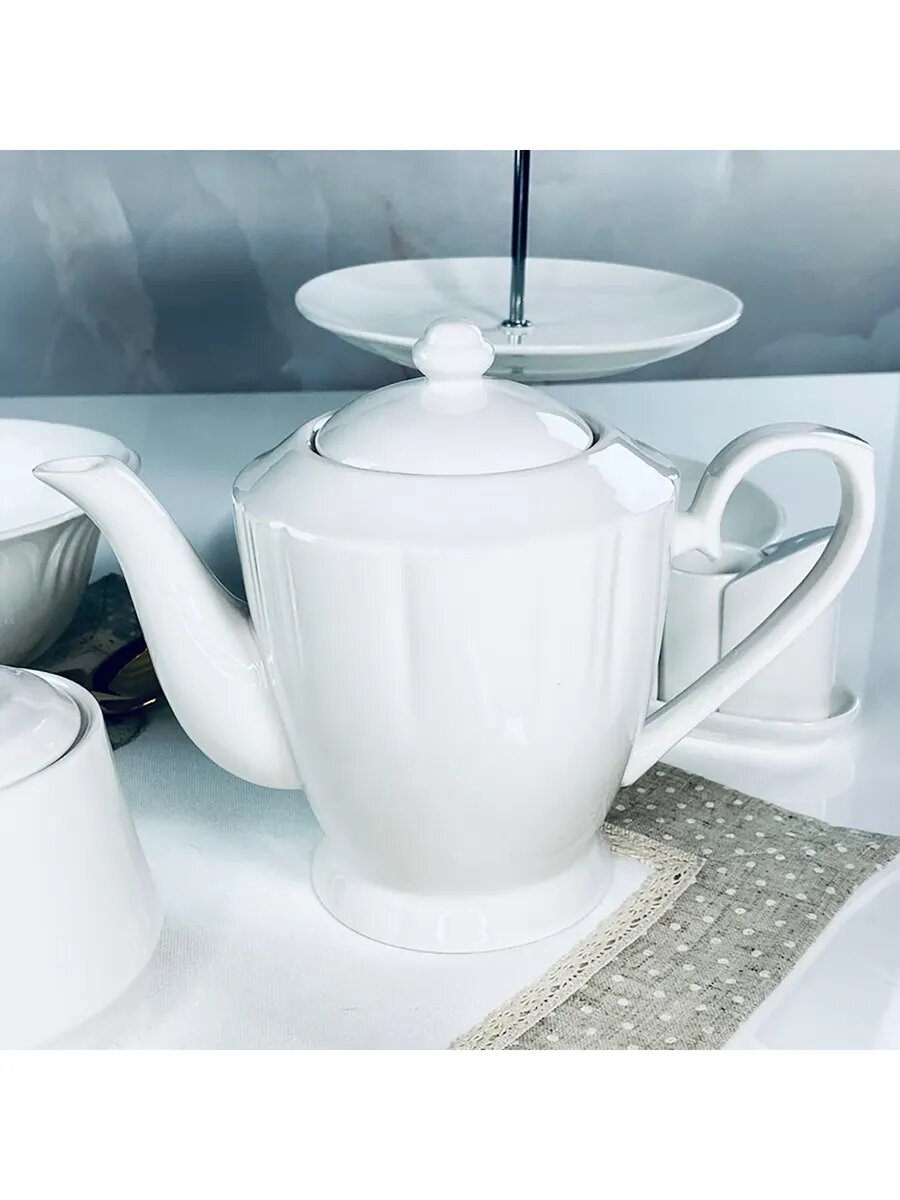 Чайник заварочный Lenardi Resto, фарфоровый, 1200 мл