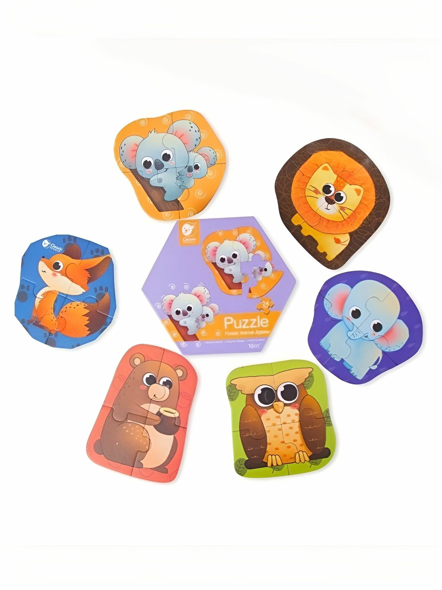 CLASSIC WORLD Набор пазлов Животные 6 мини-пазлов для детей от 1 года