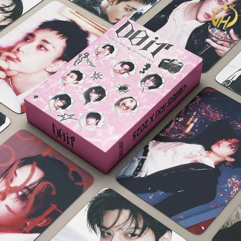 Кпоп Kарточки Stray Kids LOMO 55 шт. Stray Kids альбом DO IT Карты Стрей Кидс KARMA Плакат фотокарта