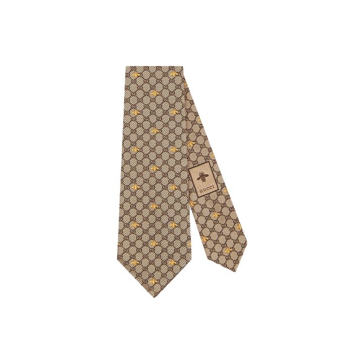 Галстук GUCCI, бежевый — фото 1