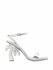 Босоножки Palm Angels Palm tree heels sandals, размер 35,5, серебристый