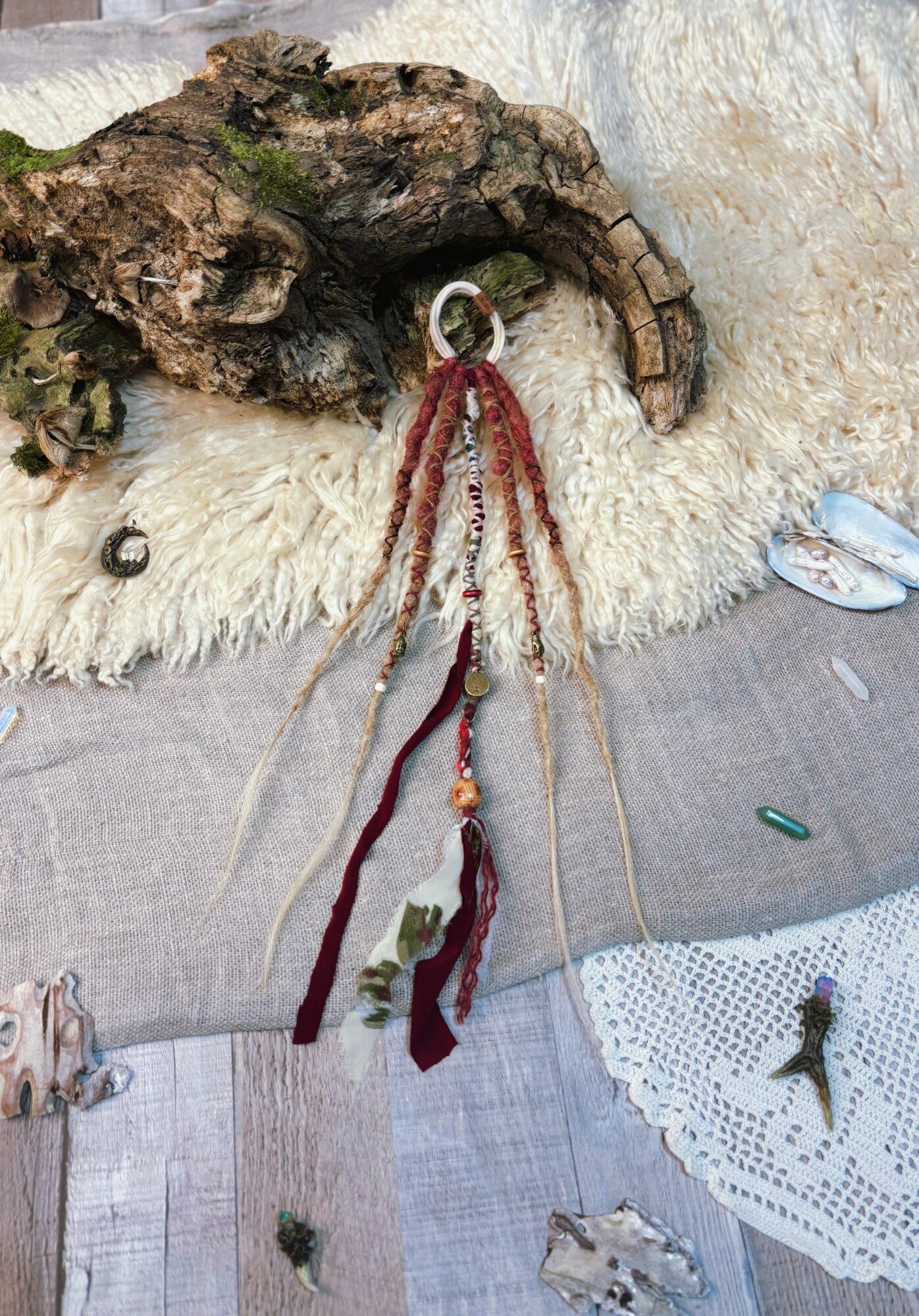 Дредорезинка из канекалона с врапсом, ручная работа