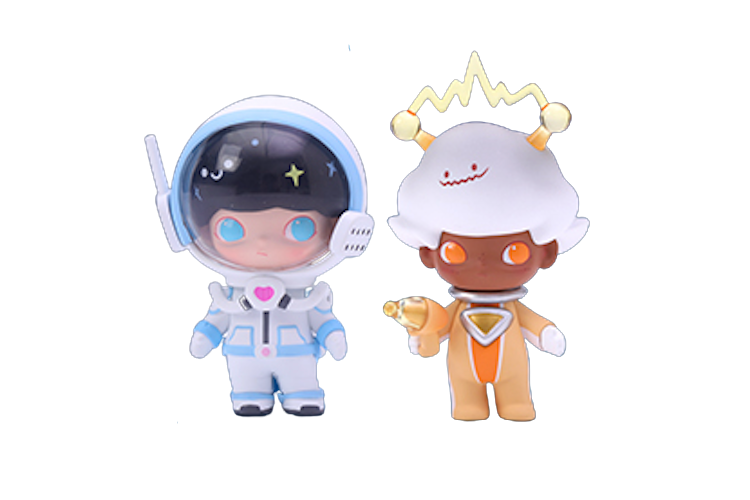 Фигурки унисекс POP MART DIMOO Космическое путешествие, Confirmed-Astronaut+Electric Alien (Open)