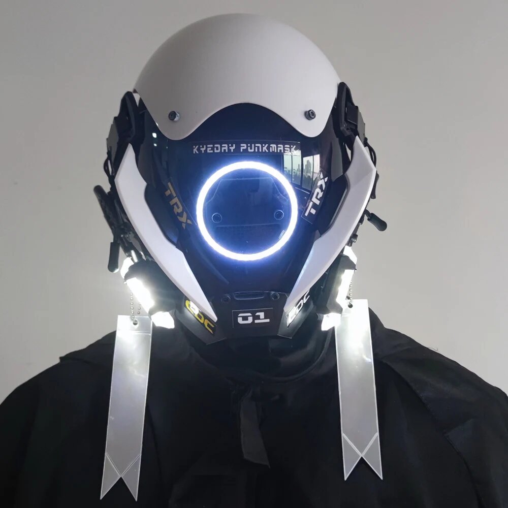 Светодиодная маска Cyberpunk для косплея