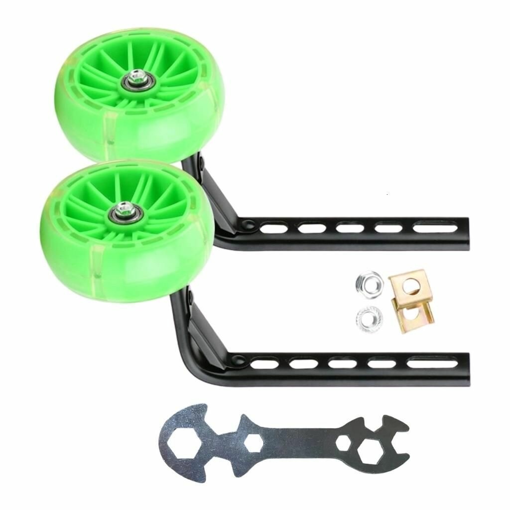 Детские стабилизирующие колеса для велосипеда, Зеленый