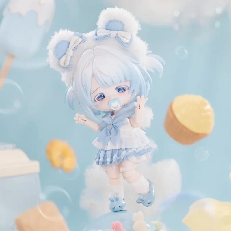 Фигурки-сюрпризы ticify Bonn Milk Cake Dream Puff Series 1/12 Светло-голубой, Open-Blue milk cake