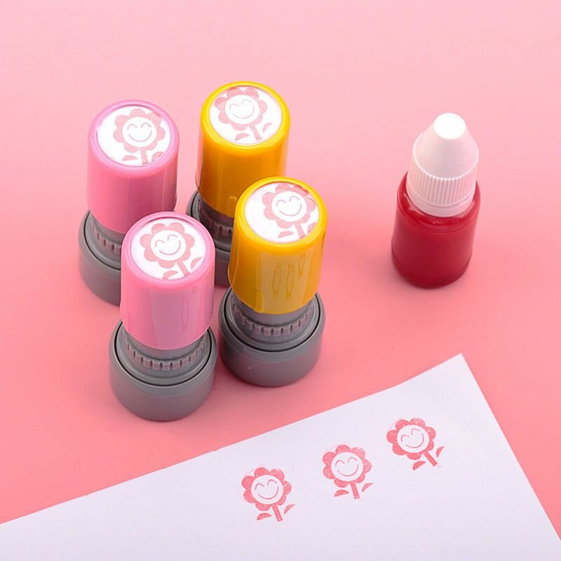 Светочувствительная красная штемпельная краска, быстросохнущая подушка для официальных печатей, большая бутылка для финансового использования.