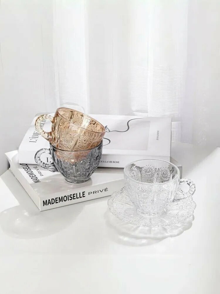 Стакан армуды для чая "Рельеф" 210 мл 1 шт прозрачный