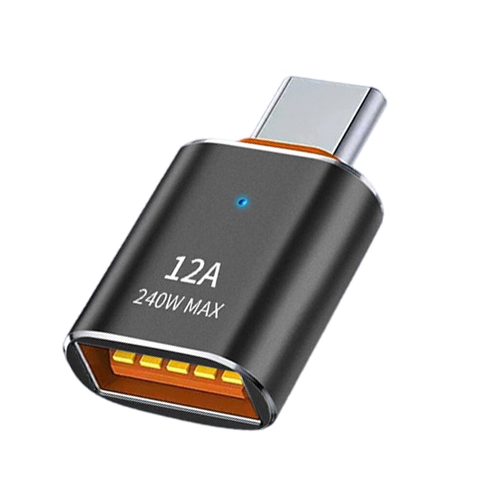 Преобразователь Type c в USB2.0 для передачи данных два в одном-черный