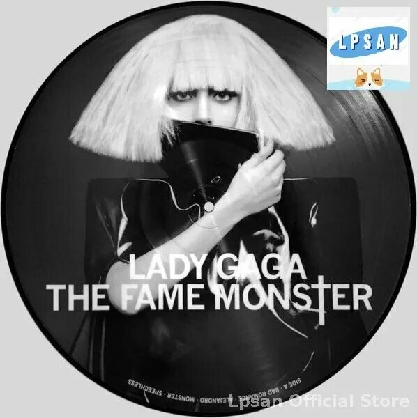 Эксклюзивный виниловый альбом Lady Gaga The Fame Monster в формате LP с чистой версией текстов и картинным диском-LPSAN
