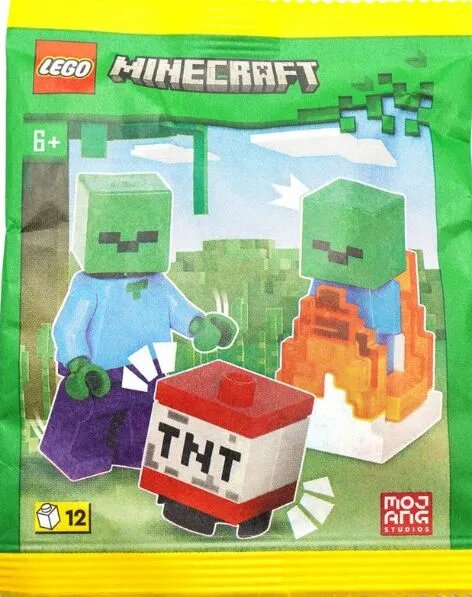 Детские строительные блоки Lego toys 662403 Minecraft, количество строительных блоков 12, рекомендуется 6+