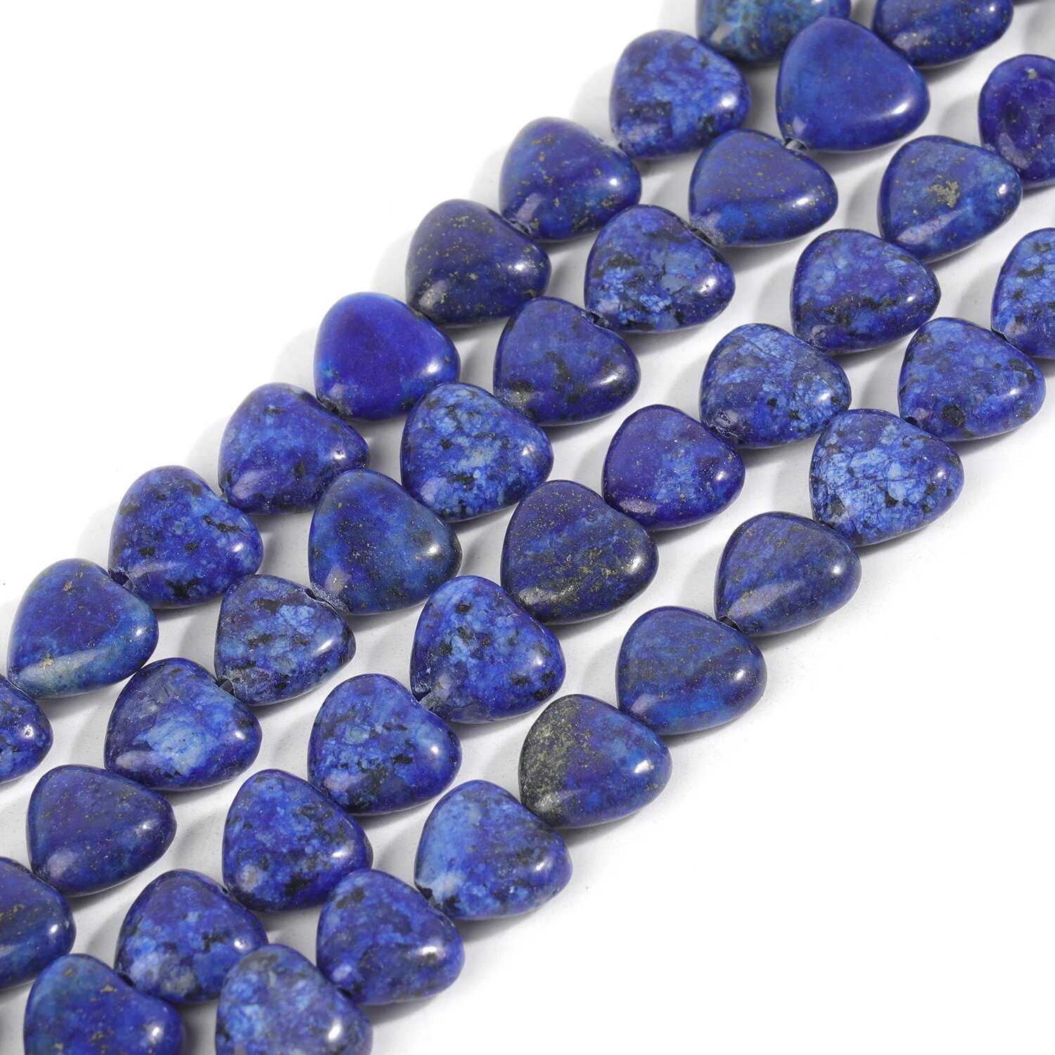 Бусины Lapis Lazuli сердце 11 мм, темно-синий