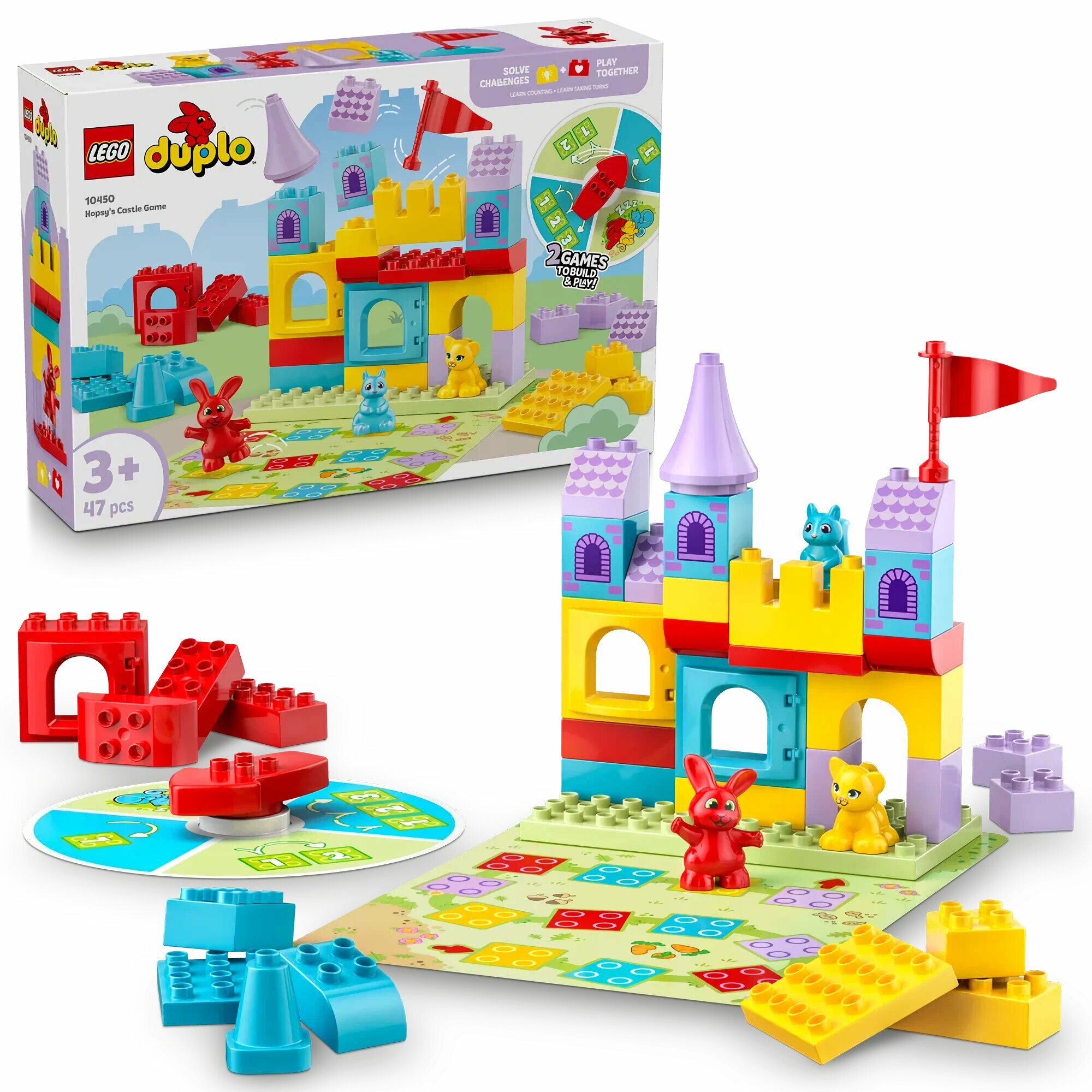 Конструктор LEGO DUPLO 10450 "Игра Замок Хоппи", для детей от 3 до 9 лет, 47 деталей. NEW.
