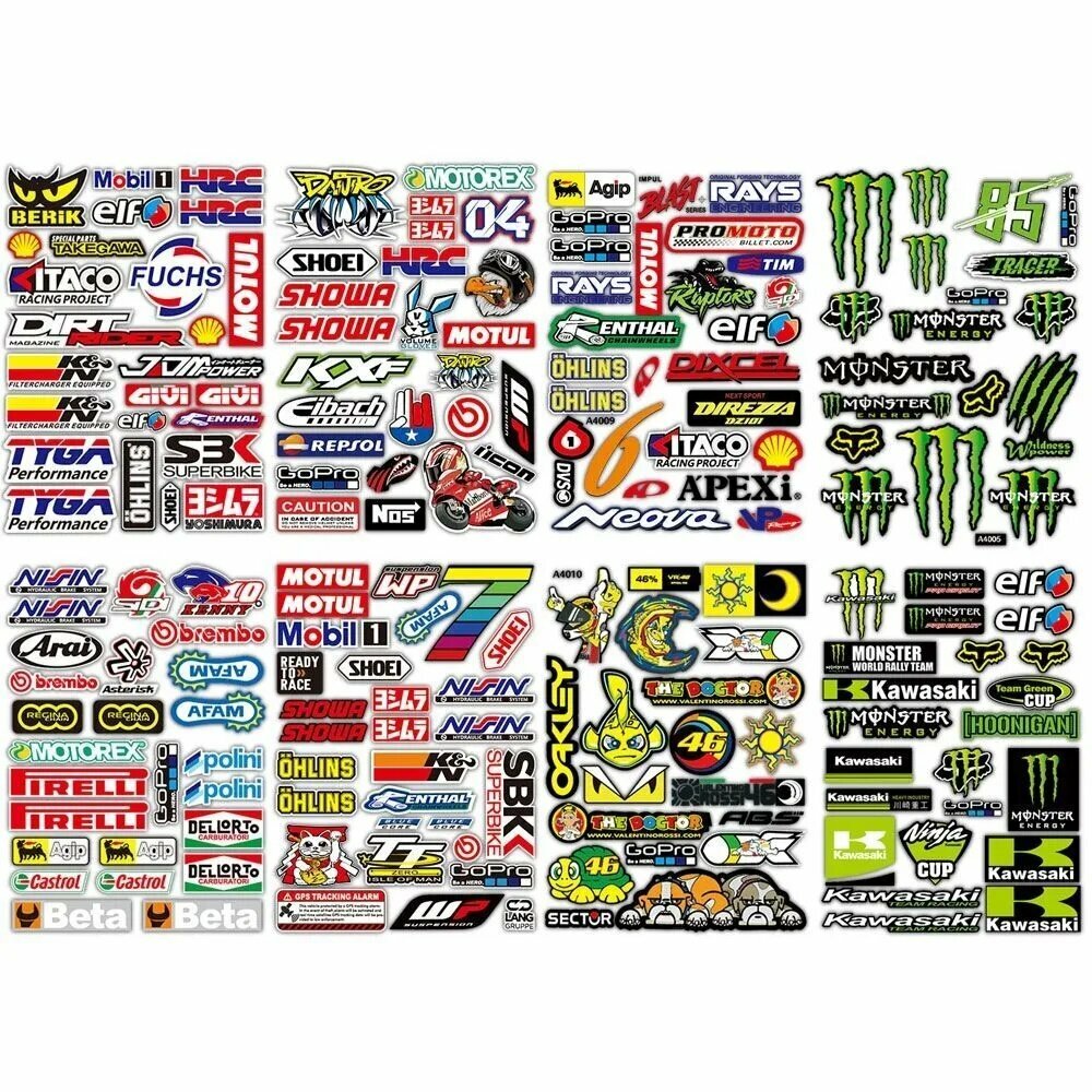 Светоотражающие наклейки для мотоциклов, наклейки monster energy, водонепроницаемое украшение шлема, аксессуары для модификации боковой панели