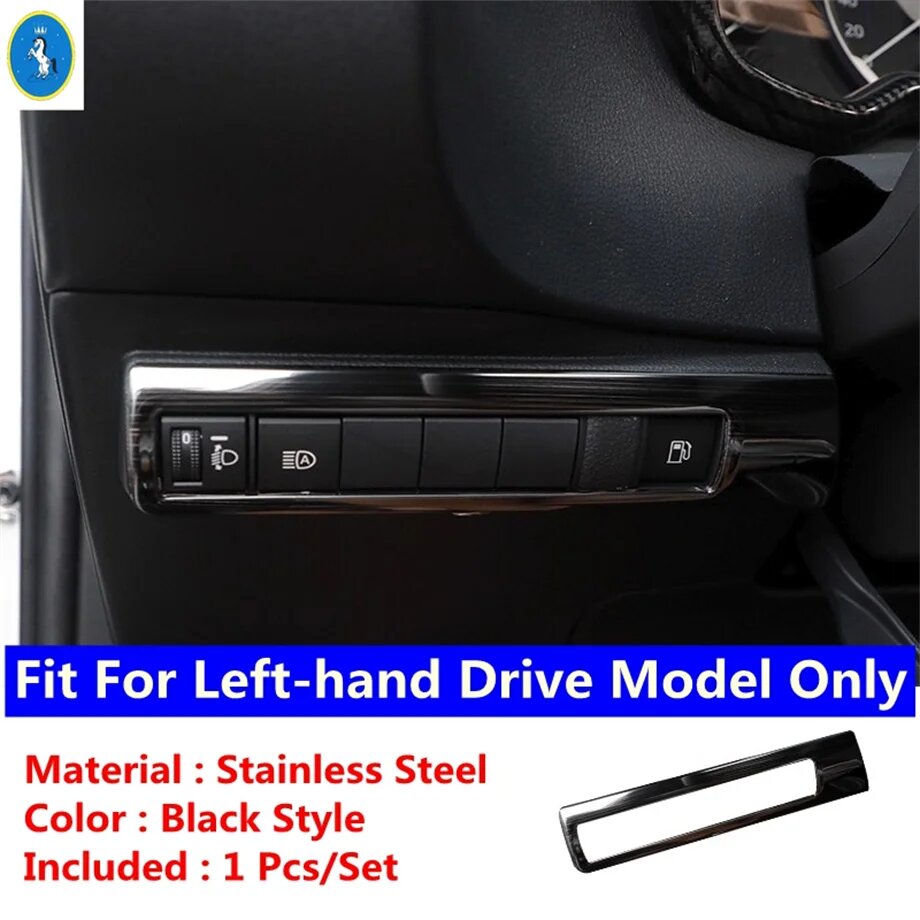 Подходит для Toyota Corolla E210 2019-20220, кнопка регулировки фар автомобиля из нержавеющей стали, накладка, аксессуары