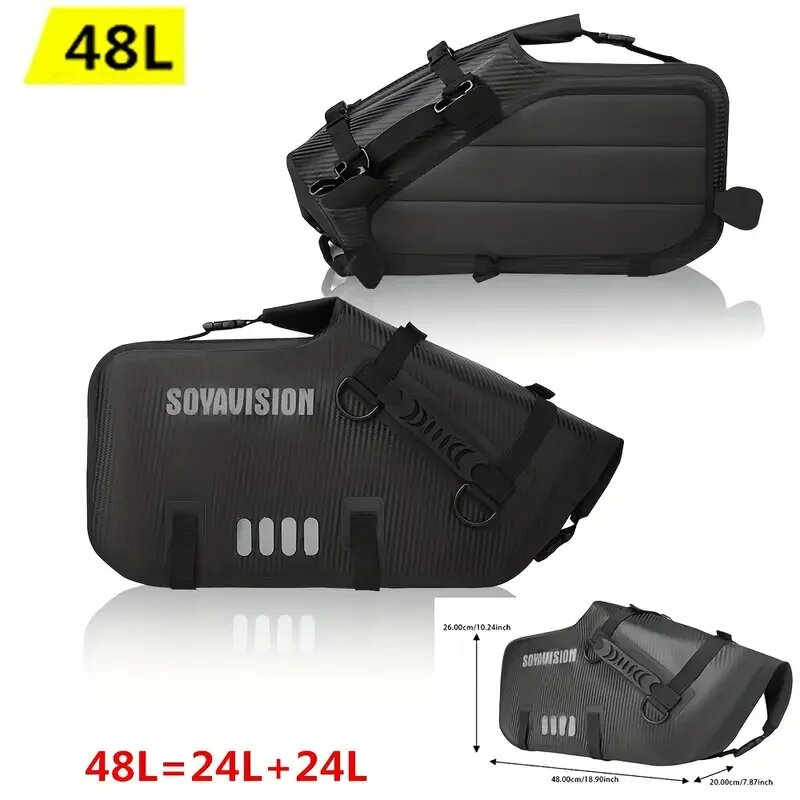 Универсальные Мотоциклетные Кофры 18л, 28л, 48л Для Harley, BMW, Kawasaki, Honda - Для 48L black