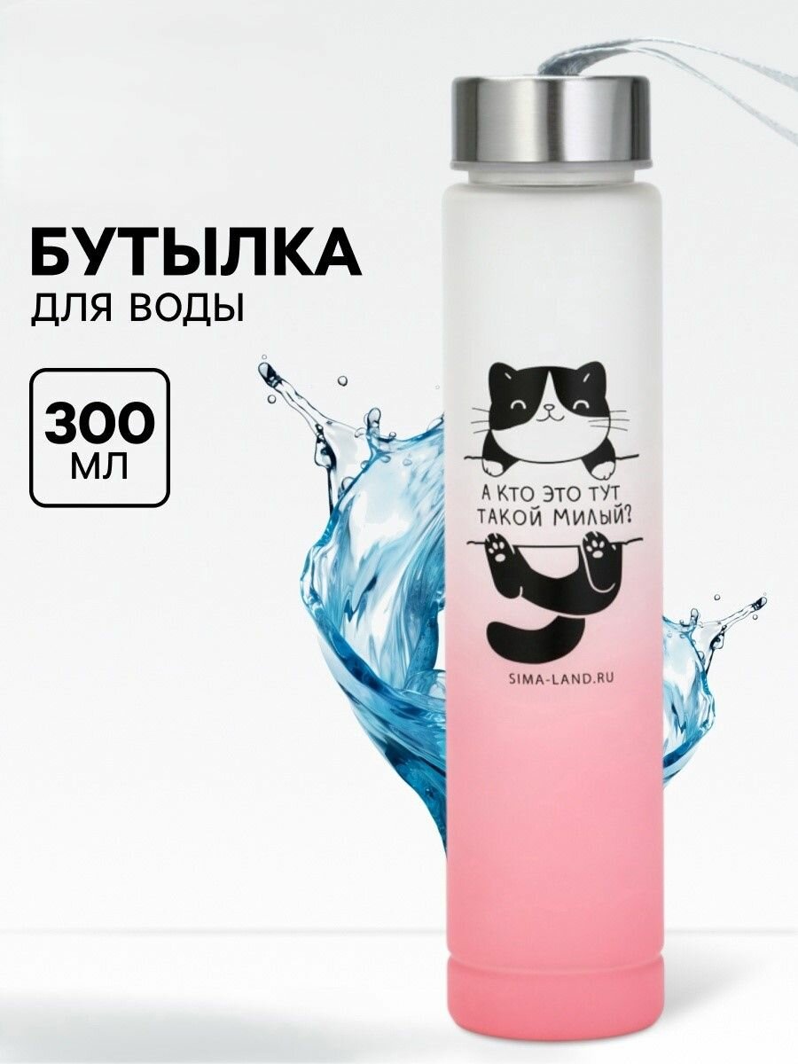 Бутылка для воды пластиковая Котя , 300 мл