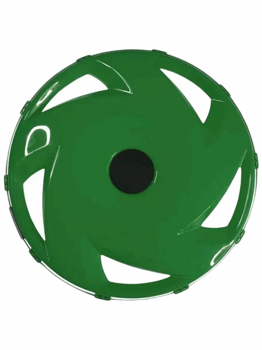 Колпак колеса R-22,5 заднего (пластик) (зеленый) "Вентилятор"