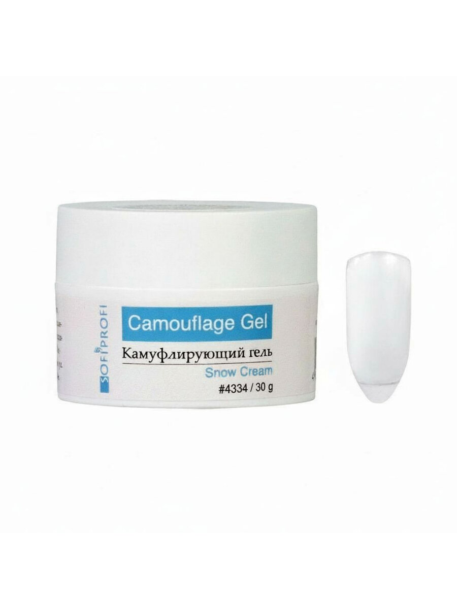 Гель камуфлирующий для ногтей Snow Cream Sofiprofi Camouflage Gel Snow Cream, 30 мл