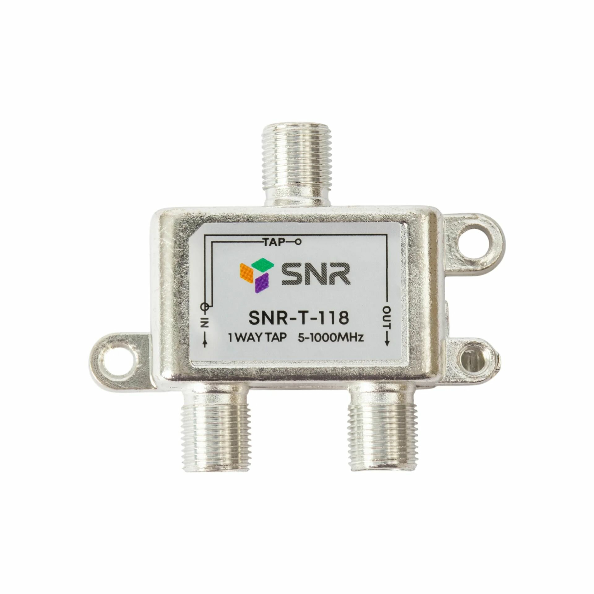 Ответвитель абонентский SNR-T-118 на 1 отвод вносимое затухание IN-TAP 18dB.