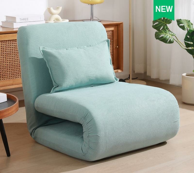 Мягкое складное кресло, регулируемое и портативное, идеально подходит для чтения, работы и отдыха дома.