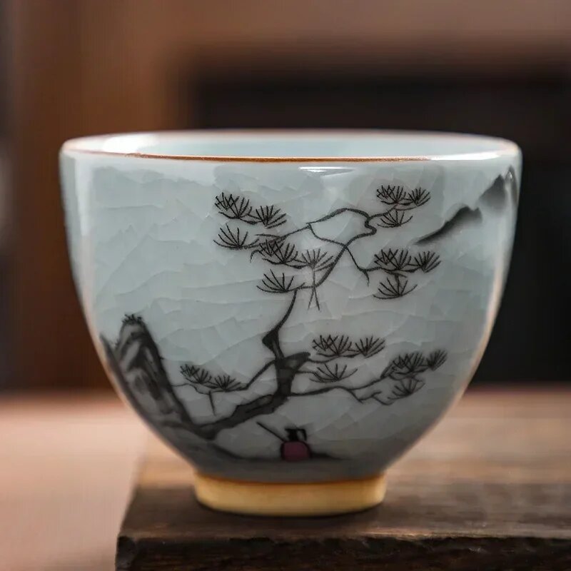 Керамическая чашка JINGDE TEA SET A2-7.5x5.5cm 110ml