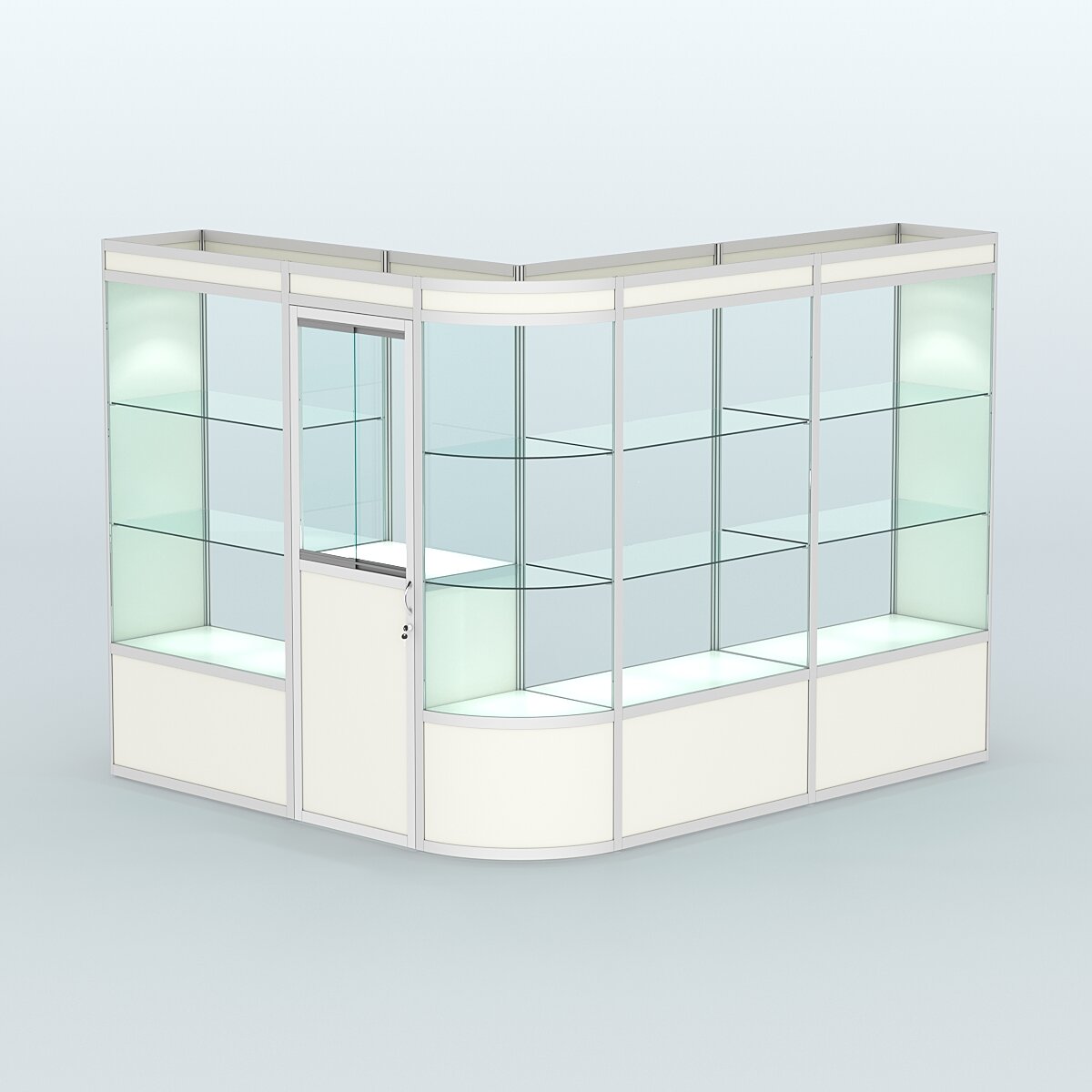 Павильон из профиля угловой №2а (5,5 кв. м), Белый