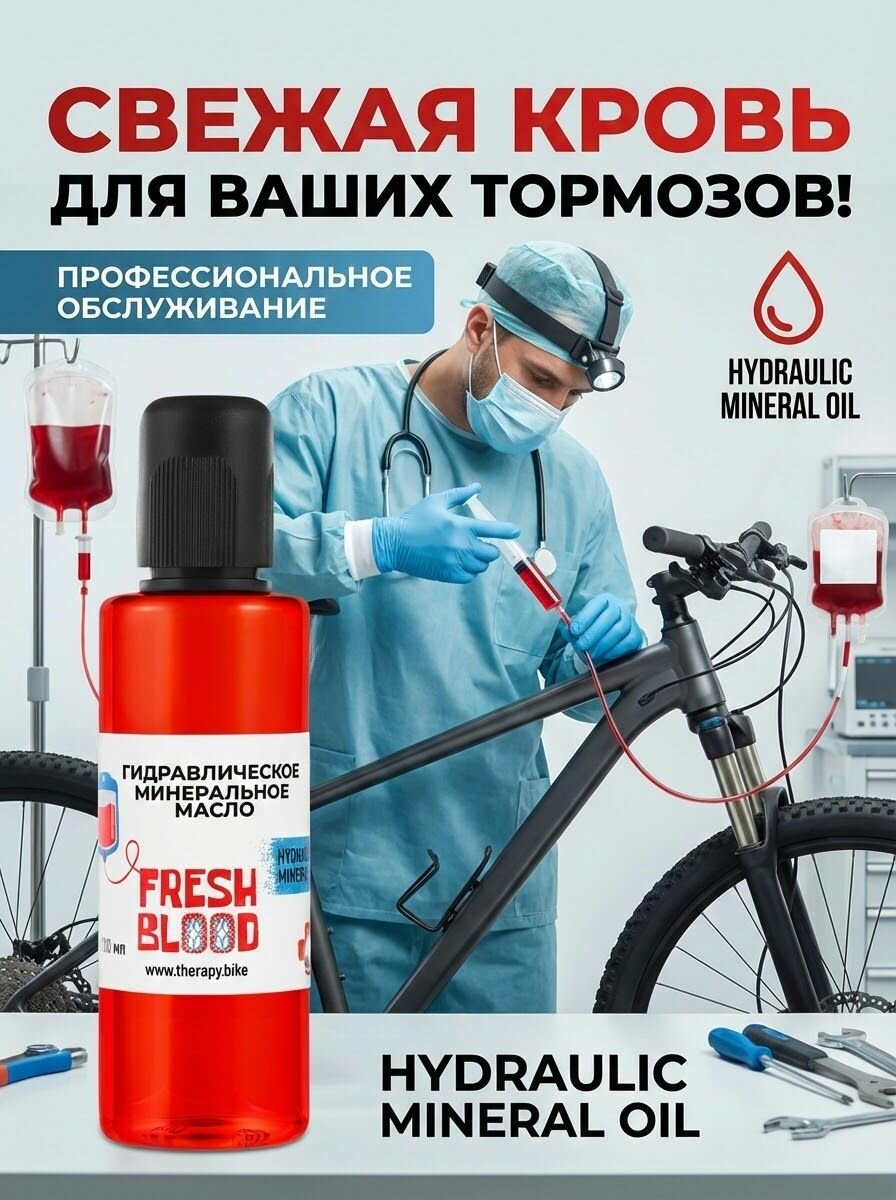 Масло для дисковых гидравлических тормозов FRESH BLOOD 100 ml BIKE THERAPY для SHIMANO