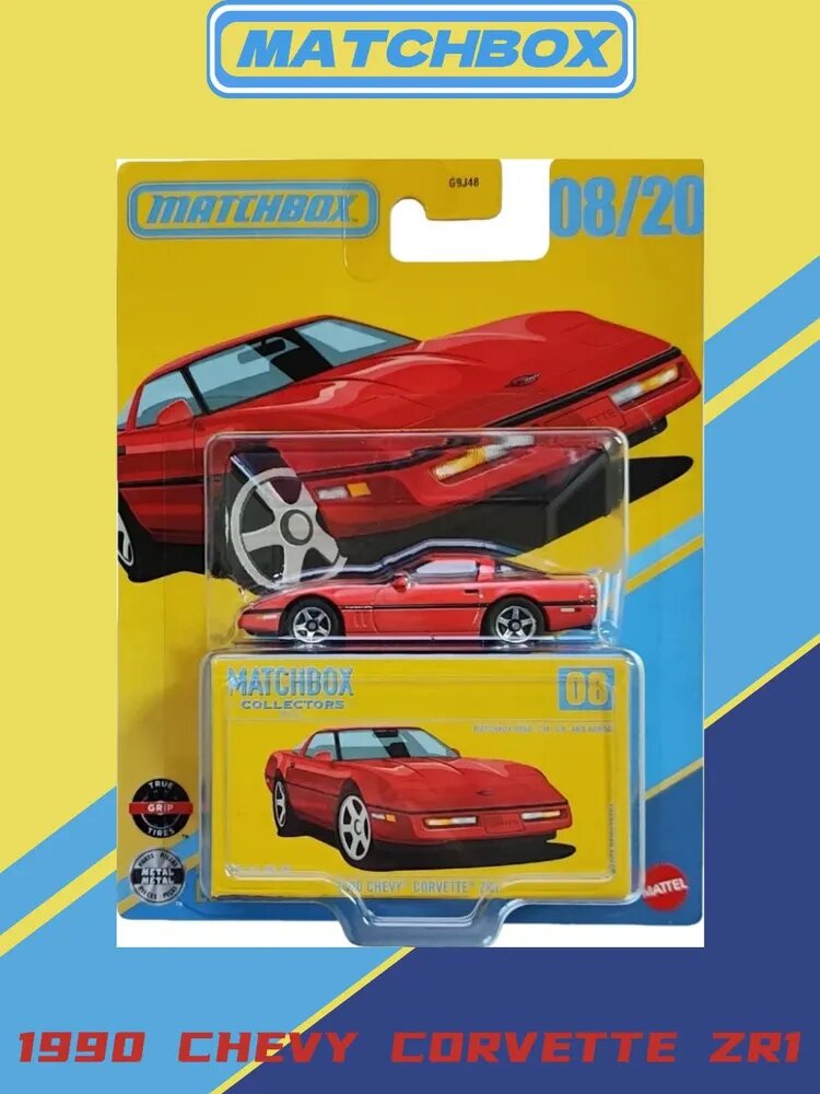 MATCHBOX Модель автомобиля из сплава, 1:64, серия Matchbox Collectors , Эксклюзивная коллекция:1990 CHEVY CORVETTE ZR1