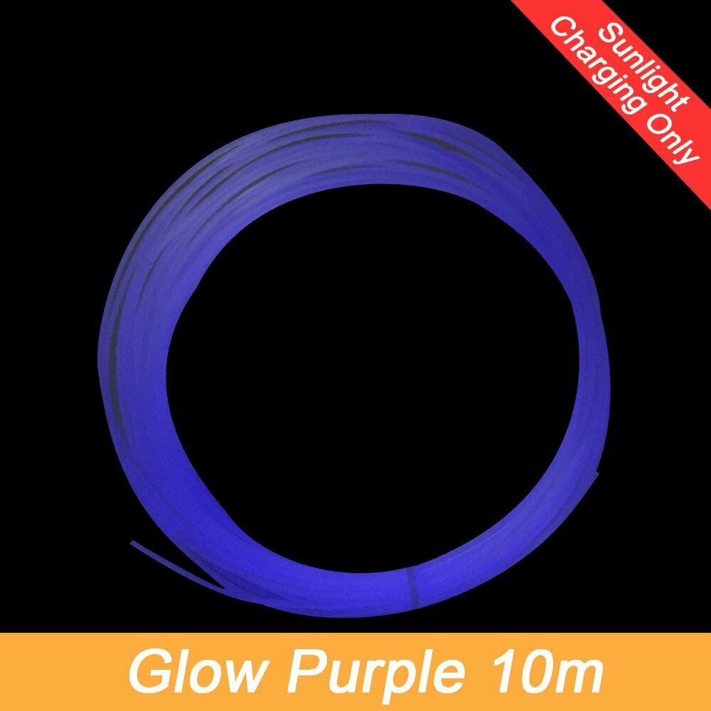 OPY Светящийся в темноте пластик для 3D-ручки и 3D-принтера, 1,75 мм, фиолетовый цвет, нить 10 м