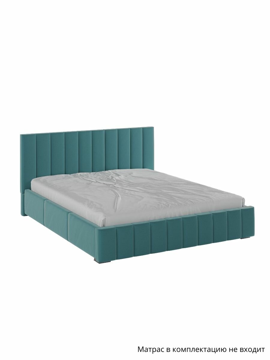 Домани, кровать двуспальная интерьерная Нега 1,8 м, с подъёмным механизмом, 1960х1050х2230, Бирюза