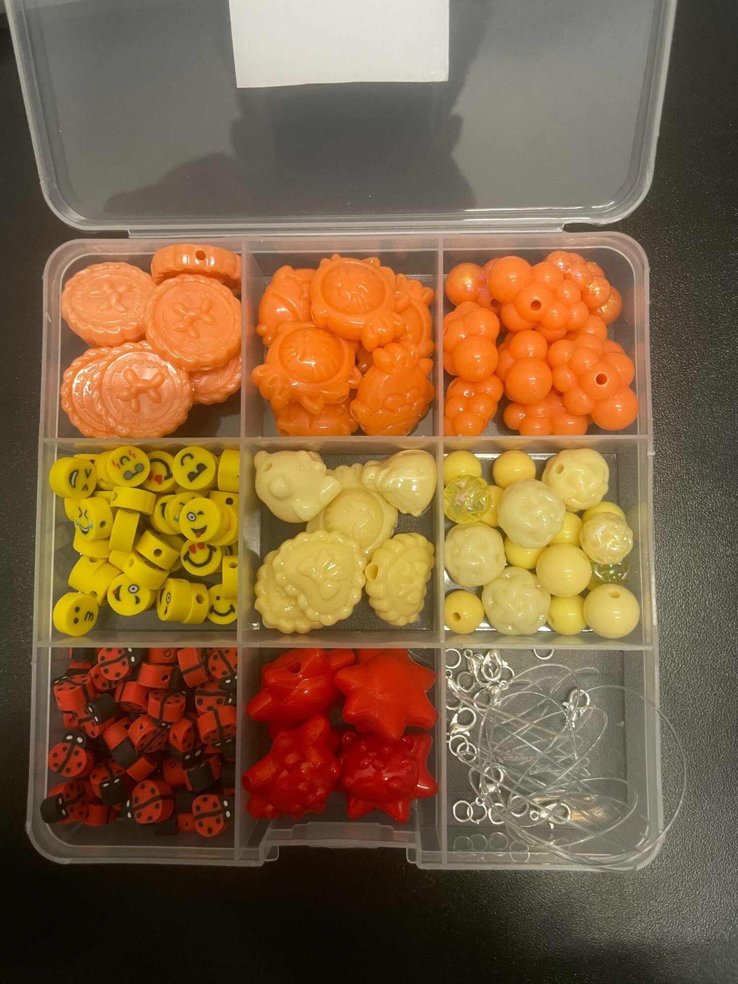 Набор бисера для рукоделия, пластик, разный размер, цвет и форма