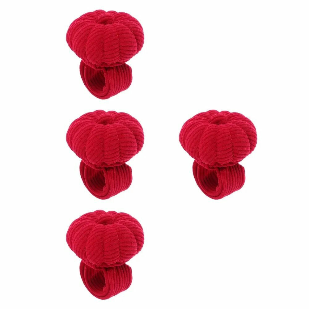 Игольница на запястье из вельвета в форме тыквы, набор из 4 штук для рукоделия