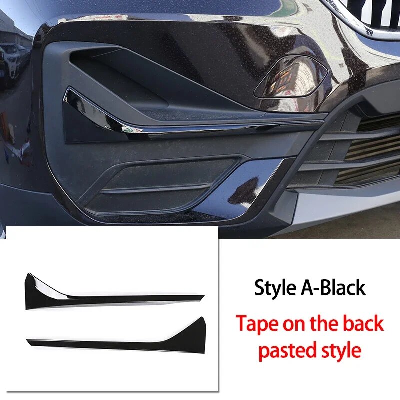 Декоративные накладки на бампер Style A-Black для BMW X1 F48 2020-2021