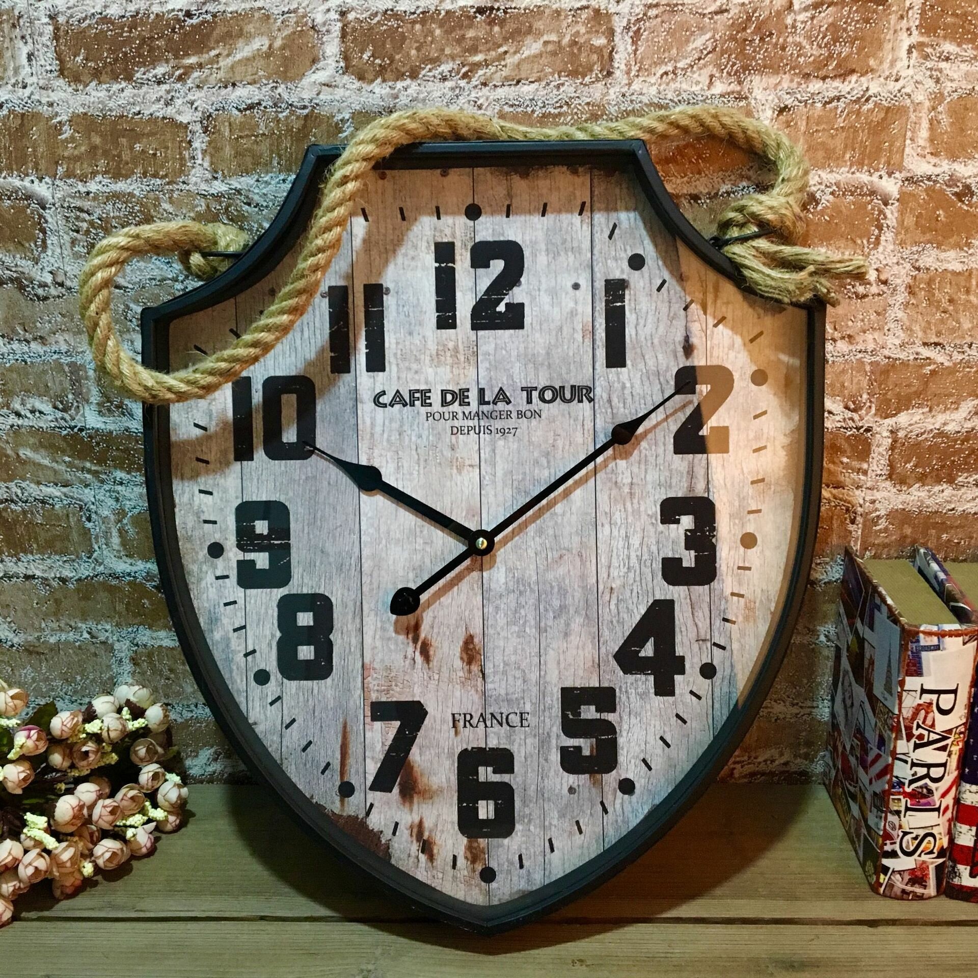 Американский ретро настенные часы бар декоративный простой креативные настенные часы Европейский стиль настенные часы