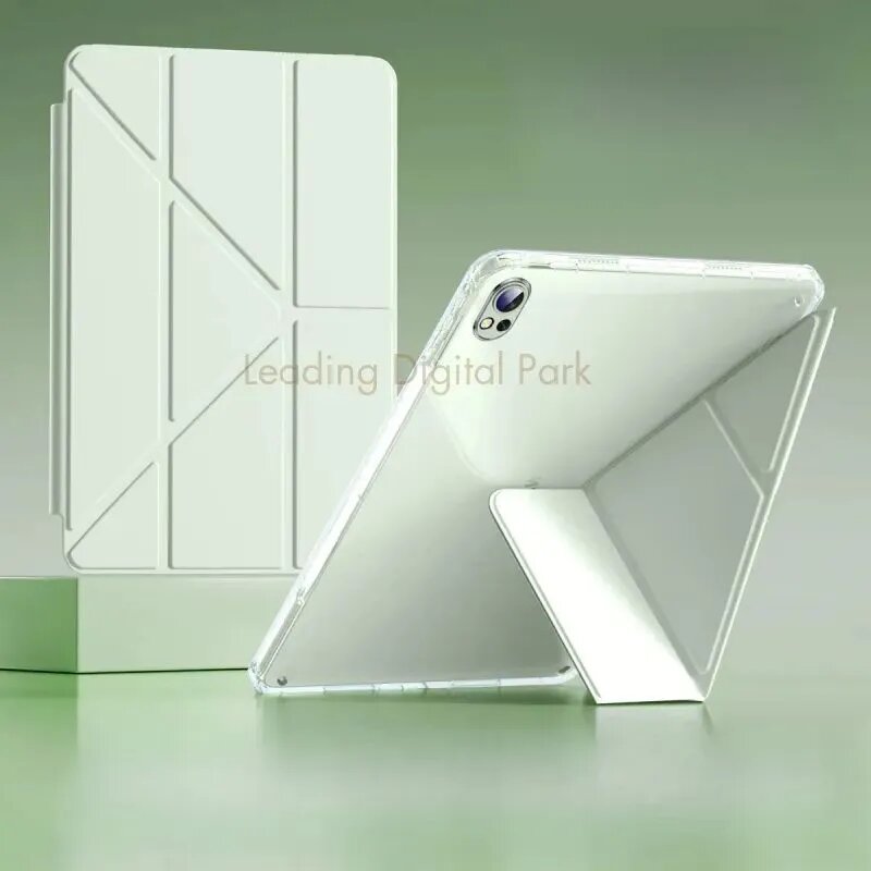 Применимо к Huawei Matepad 12X (12 дюймов PaperMatte 2024, Model: BKY-W09) Прозрачный Y-образный магнитный защитный чехол для план шета с гнездом для ручки