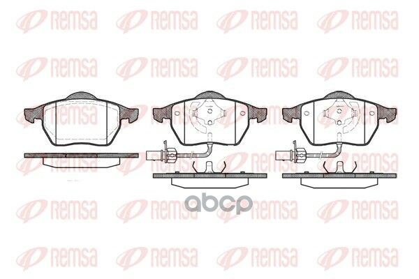 Комплект тормозных колодок дисковый тормоз Remsa арт. 039022