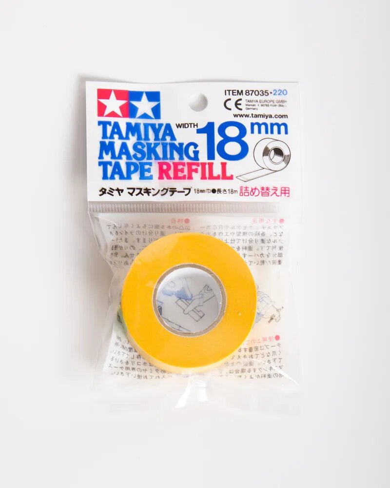 TAMIYA Маскировочная лента Masking Tape Refill 18 мм Желтого цвета для сборных моделей