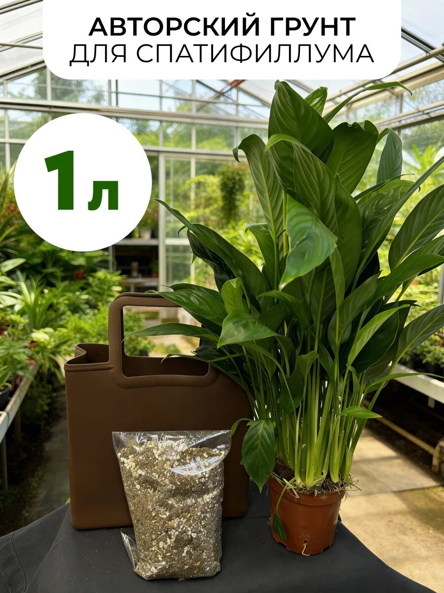 Авторский профессиональный грунт для спатифиллумов 1 литр от Sinitsa_Leaf