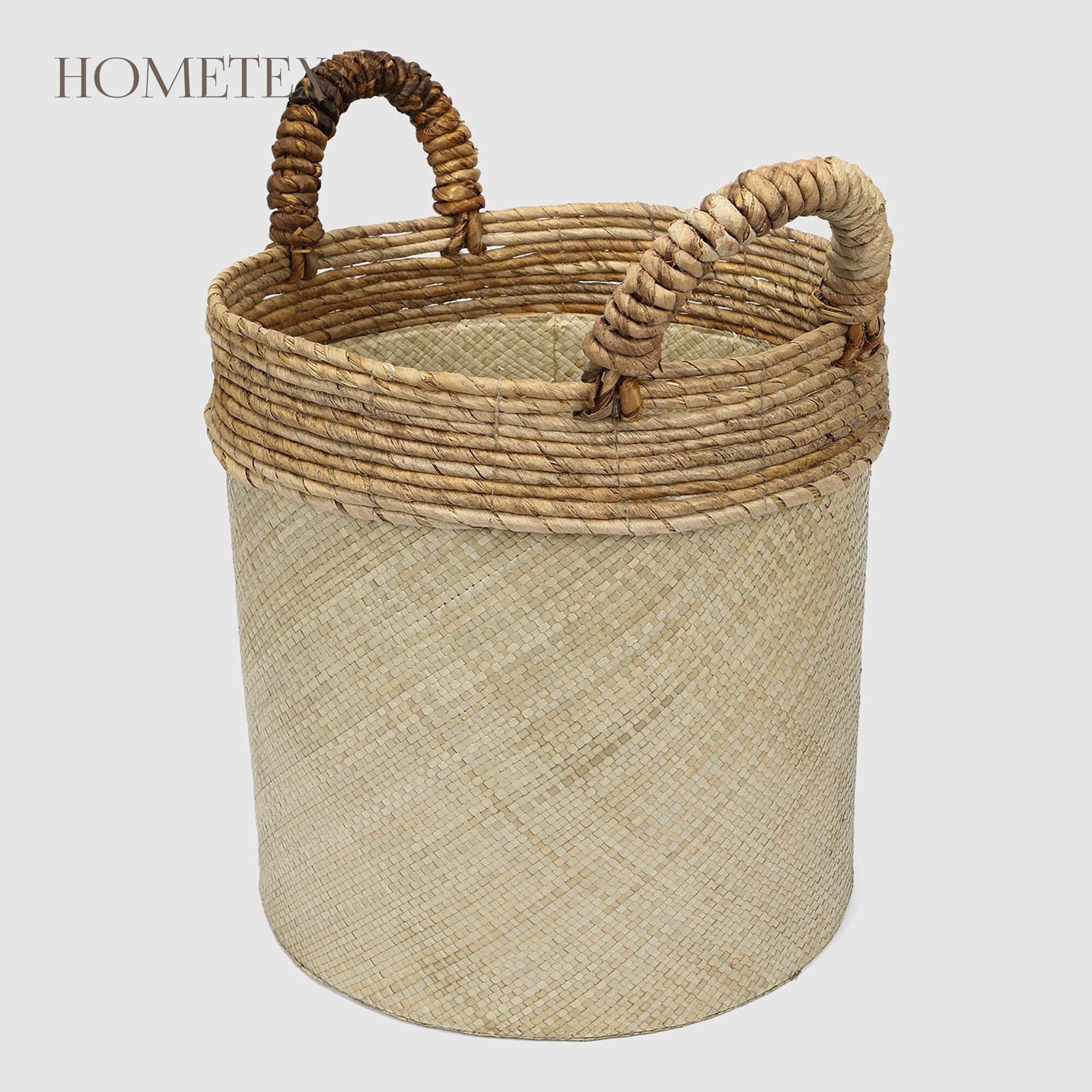 Корзина для хранения Hometex Pandan mix с ручками размер L 38х38х50 см