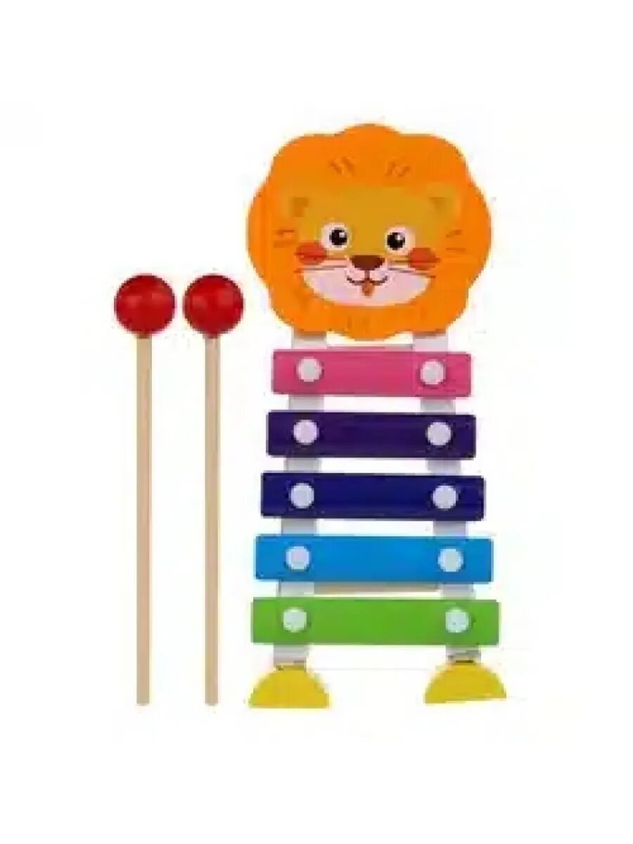 Ксилофон, дерево, металл, 19x9см, 8 дизайнов (10702070/2508