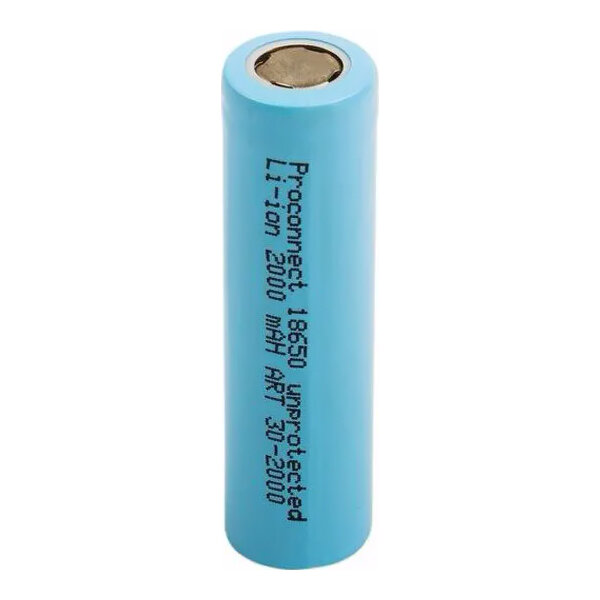 Аккумулятор Proconnect 18650 unprotected Li-ion 2000 мАч