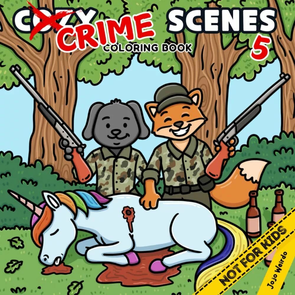 Раскраска антистресс для взрослых и подростков Coco Wyo -CRIME SCENES 5 119